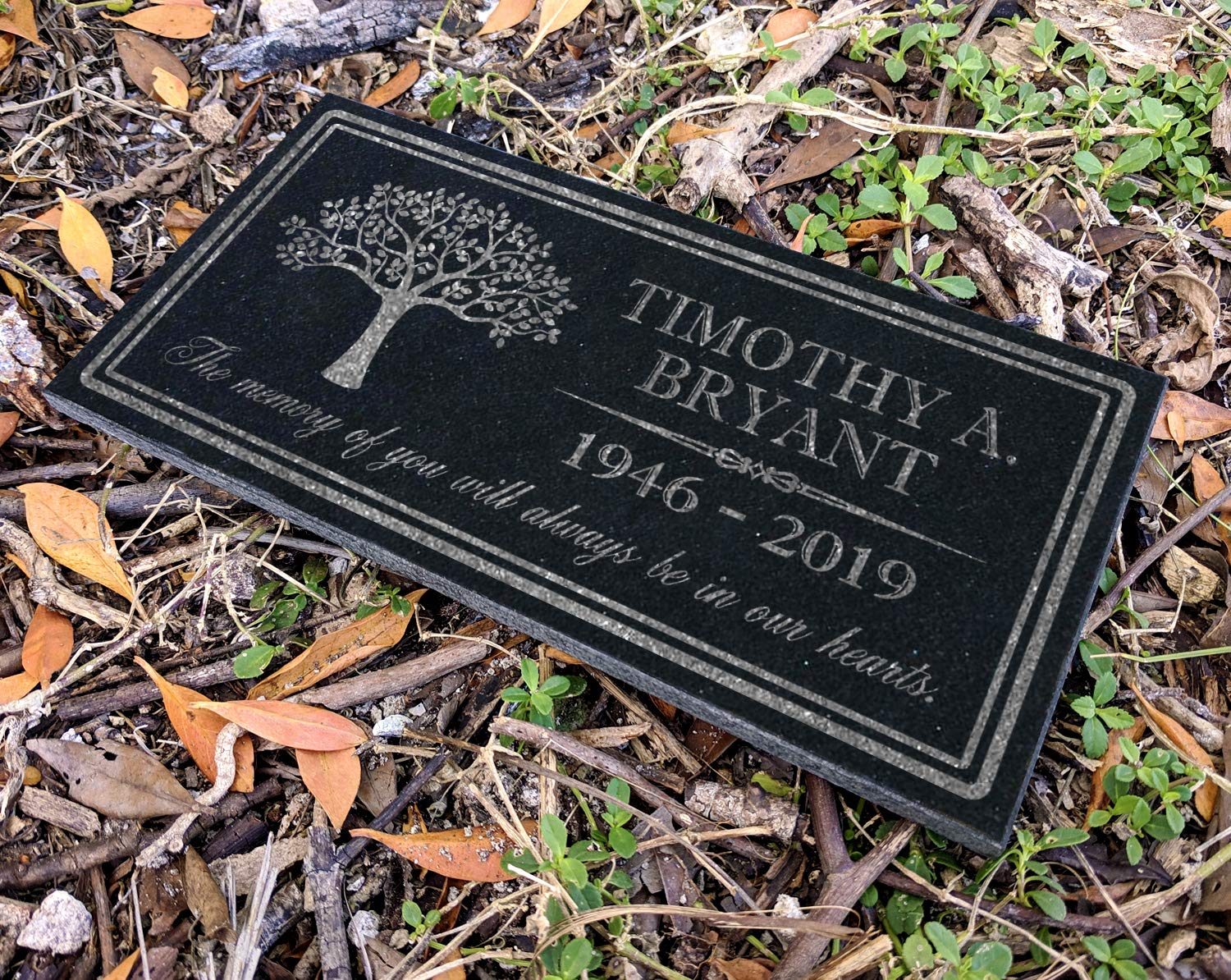 In Loving Memory Personalized Granite Memorial Stone Sympathy Remembrance of Dad Mom Child