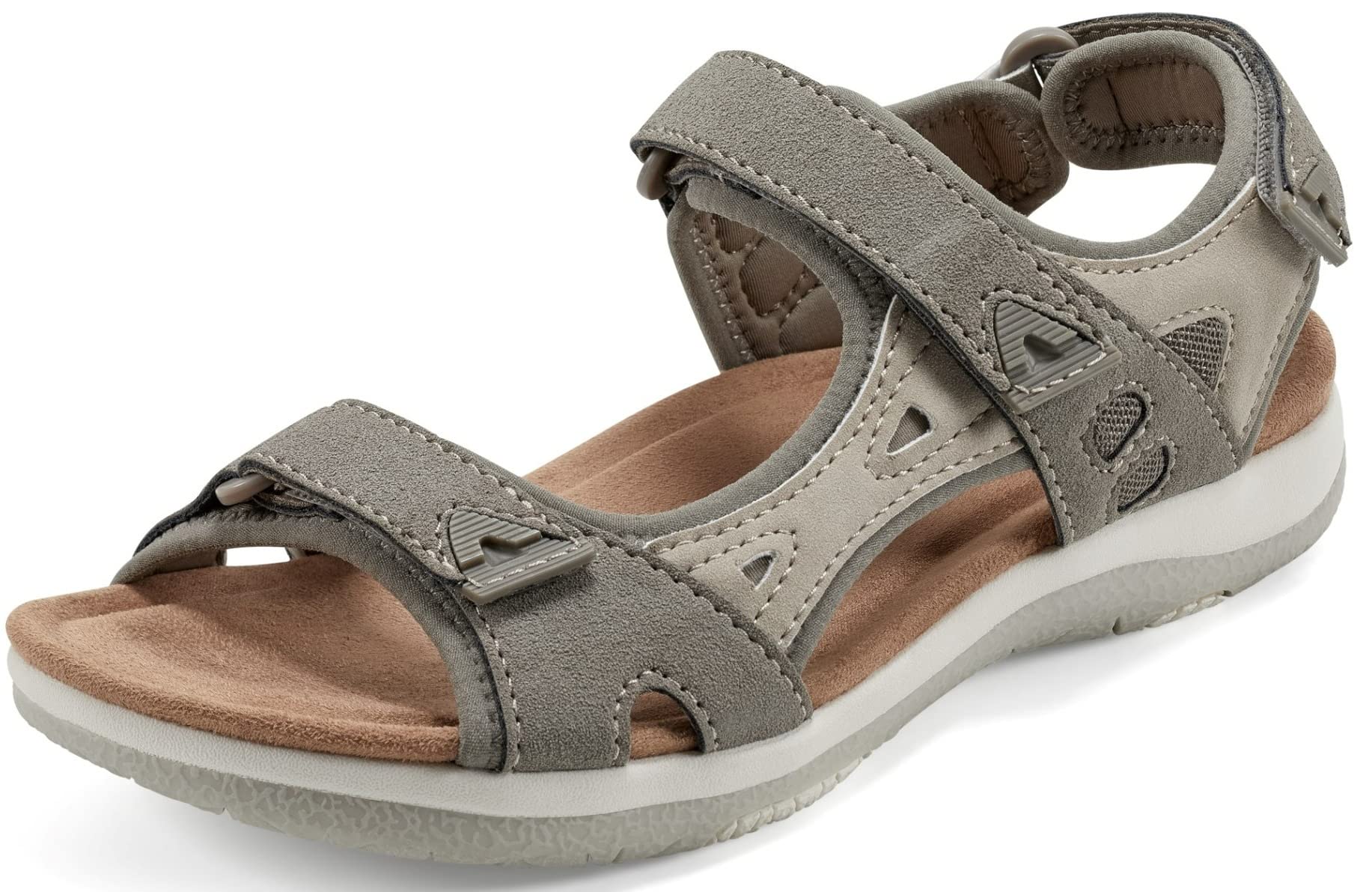 Earth Origins Women's Skylar Sandal, Light Grey, 6.5 M US