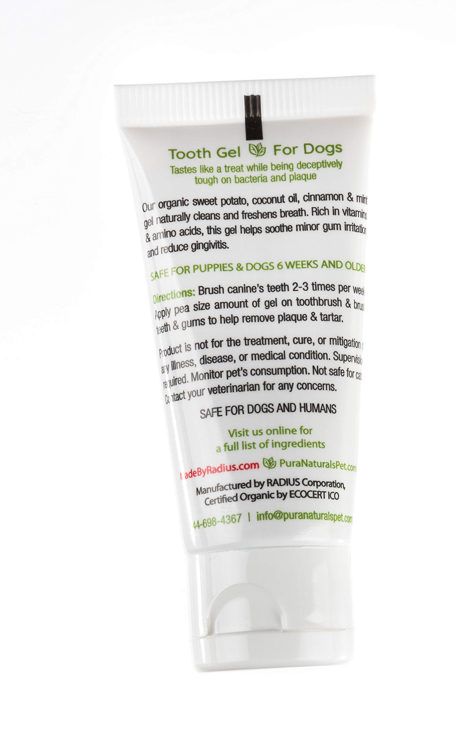 RADIUS USDA Organic Dental Solutions Senior Kit 1 Unit, 1 Dog Toothbrush & 1 0.8oz Toothpaste, Soft Bristle & Non Toxic Toothpaste for Dogs, Designed to Clean Teeth, Xylitol Free