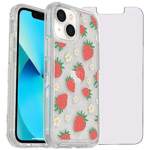 OtterBox Symmetry Series iPhone Case, Bonus Screen Protector, Apple Phonecase, Ultra Slim Fit, for MagSafe Wireless Charging (Strawberry, iPhone 13 Mini)