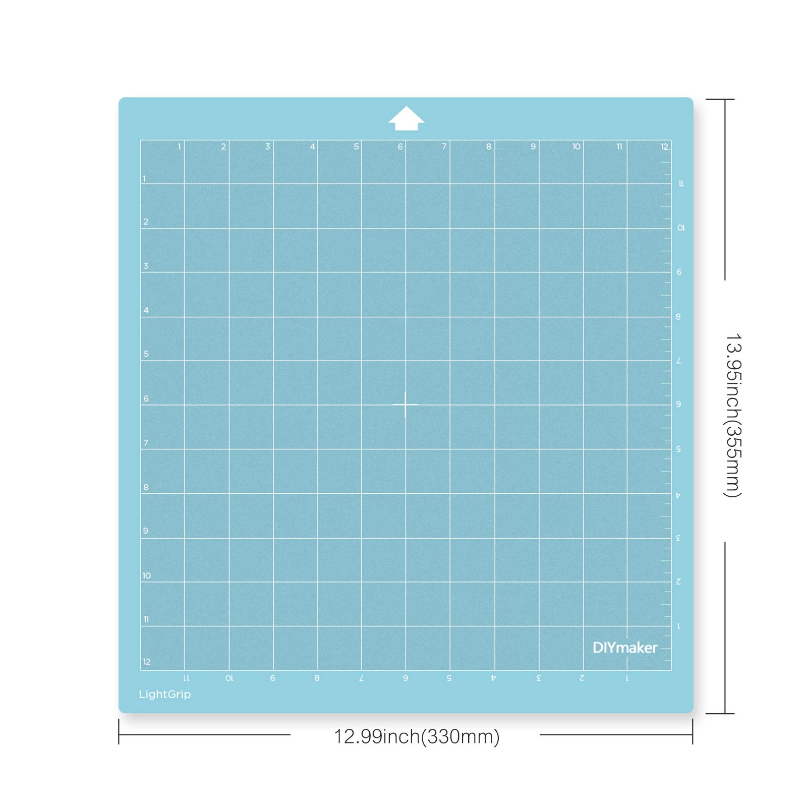 Diymaker Lightgrip Cutting Mat for Silhouette Cameo 4/3/2/1(12x12inch, 3 Mats), Blue Cutting Mat Perfect for Crafts
