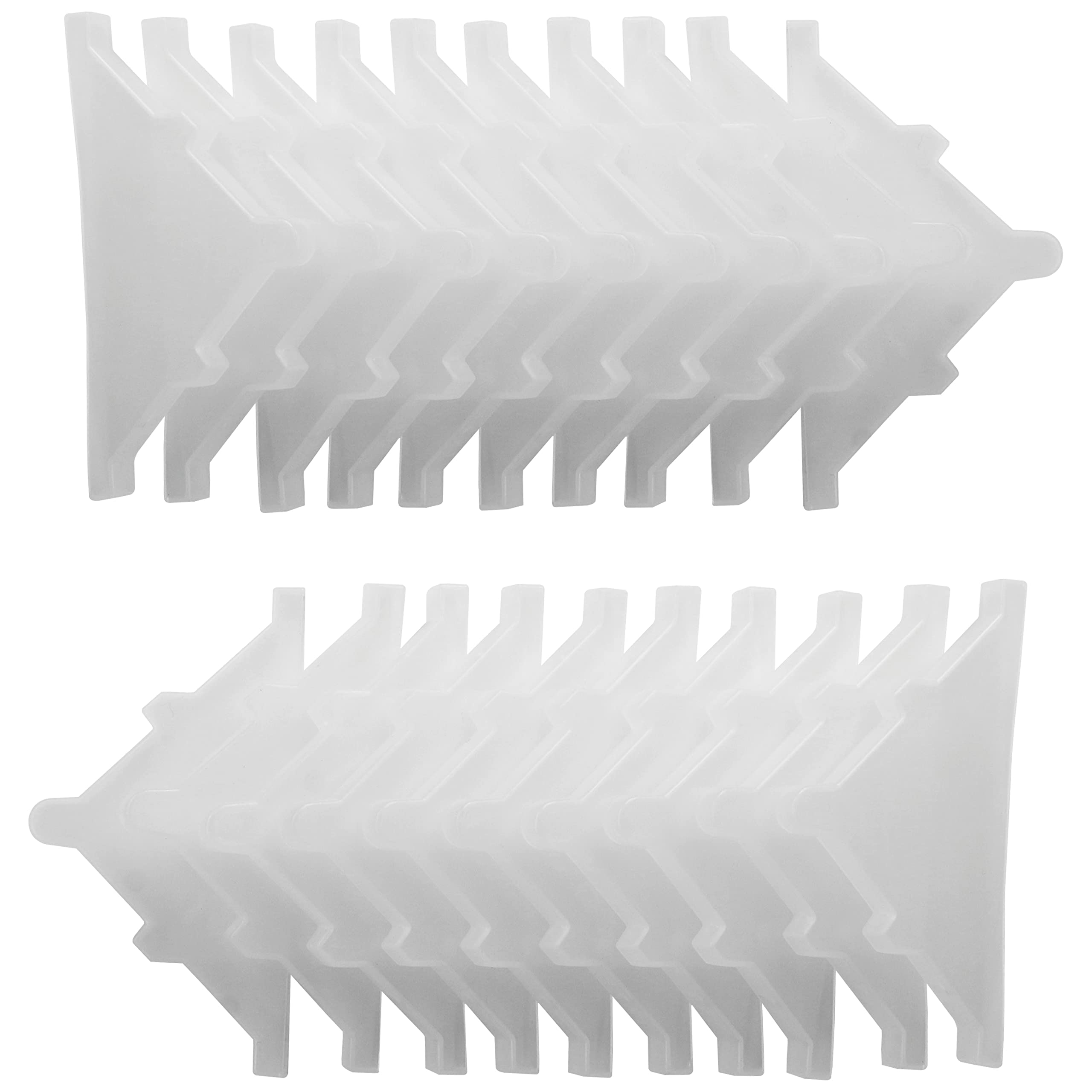 GELRHONR 20 Pcs 8mm Corner Protectors,Shape Triple-cornered Glass Corner Protector Cushion for Sharp Glass,Mirror,Ceramic,Metal Sheets Tile Triple Shape Corner Covers (White 80x80x8mm)