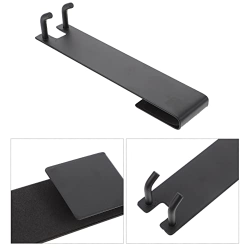 DOITOOL 5pcs Kitchen Towel Clo Universal Stainless Hooks Shower Over Long Punch Coat Hats Hangers Frameless Clothing Hanger Door Room Bathroom Extended Steel Storage Cabinet Hook Back