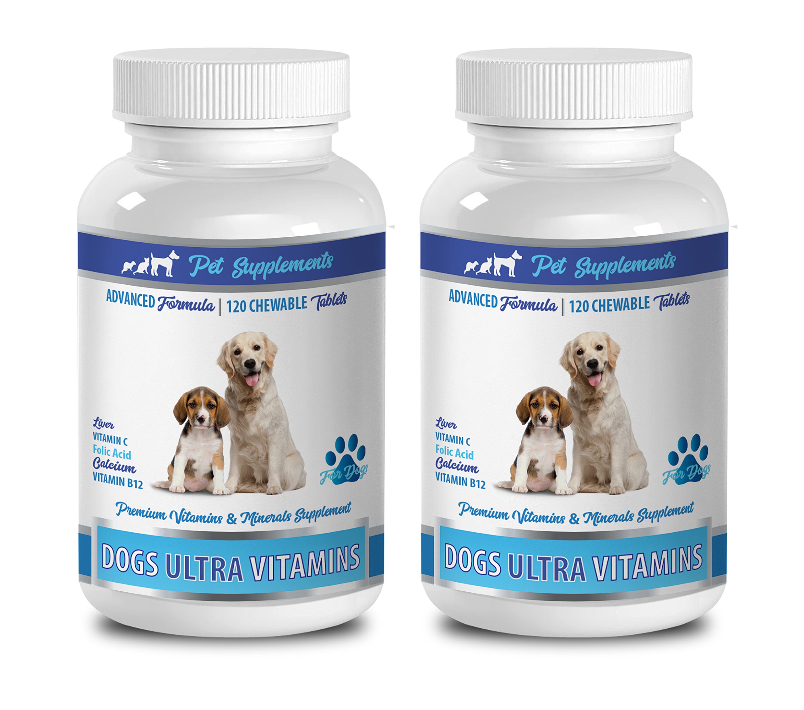 PET SUPPLEMENTS Dogs Joint Support - Ultra Vitamins for Dogs - Chews - Powerful Formula - Mineral Complex - Dog Vitamins for Hip and Joint - 180 Treats (2 Bottles)