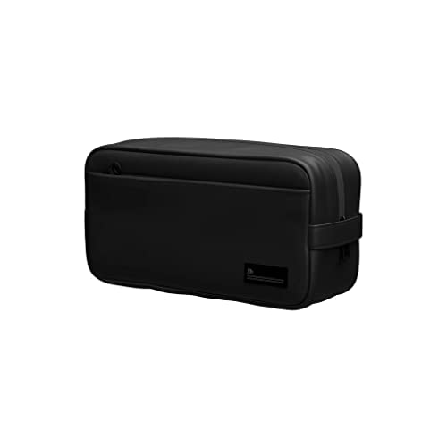Db Journey The Varldsvan Washbag - Leather Travel Toiletry Bag with Handle, Organizer for Travel Essentials & Shaving Tools, Cosmetic Bag, Certified B Corp, 3.8L - Black Out