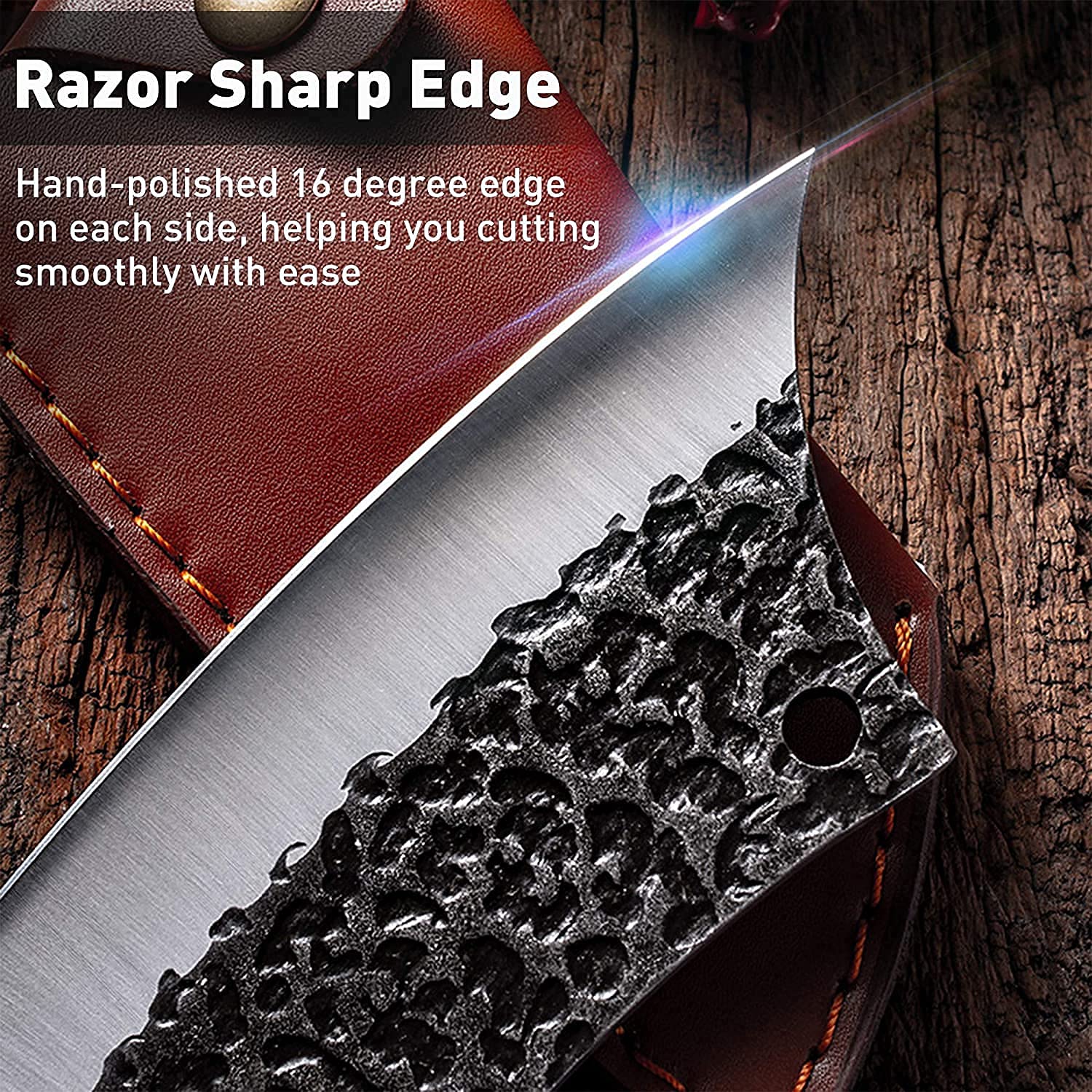 DRAGON RIOT Viking Knife Butcher Knife Meat Knife Outdoor BBQ Camping Knife