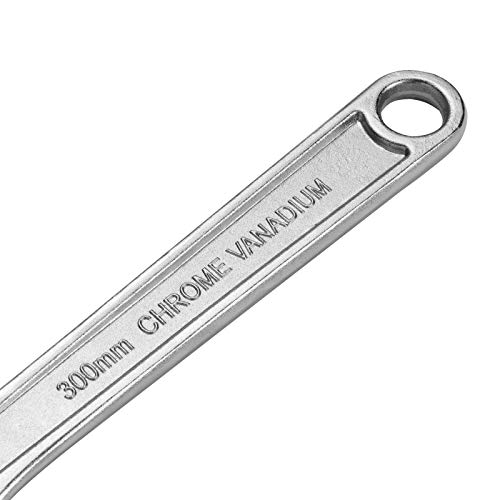 Kendo 4pcs Heavy Duty Adjustable Wrench Set - 6", 8", 10" & 12" Wrench - Drop Forged Heat Treated Chrome Vanadium Steel - Roll-up Storage Pouch Included