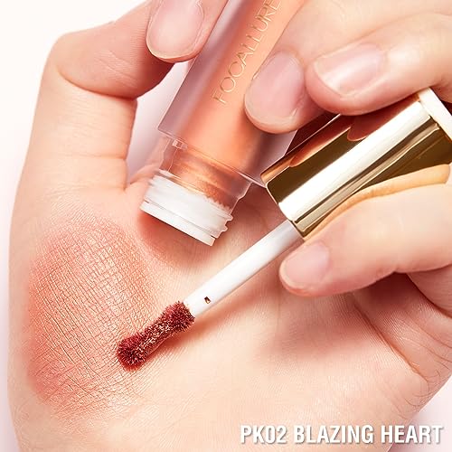 FOCALLURE Shimmer Liquid Highlighter, Smooth Cream Formula and Non-greasy Finish,Delivers a Natural Glow, Long Lasting Illuminator Highlighter Face Enhancing Makeup,Miracle Focus