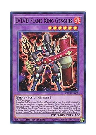 Yu-Gi-Oh English CT1.3.-EN005. D / D / D Flame King Genghis DDD Fire King Temujin (Suparea) Limited Edition by Konami