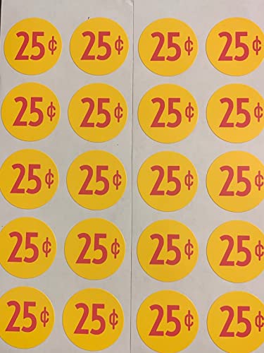 vendinglabels.com Price Stickers for Vending Candy Machine Labels 1 inches Diameter (10 Pack)