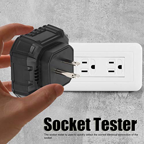HT107B 90-250V Socket Tester 3-Pin Outlet Tester Receptacle Tester Frequency Phase Voltage Leakage Voltage Test Electric Circuit Detector