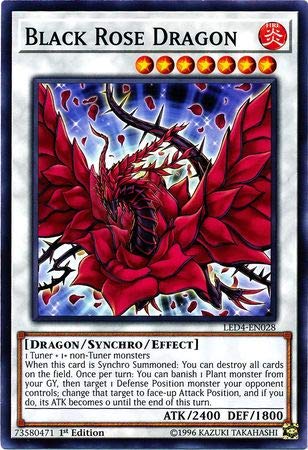 Yu-Gi-Oh! - Black Rose Dragon - LED4-EN028 - Legendary Duelists: Sisters of The Rose - 1st Edition - Common
