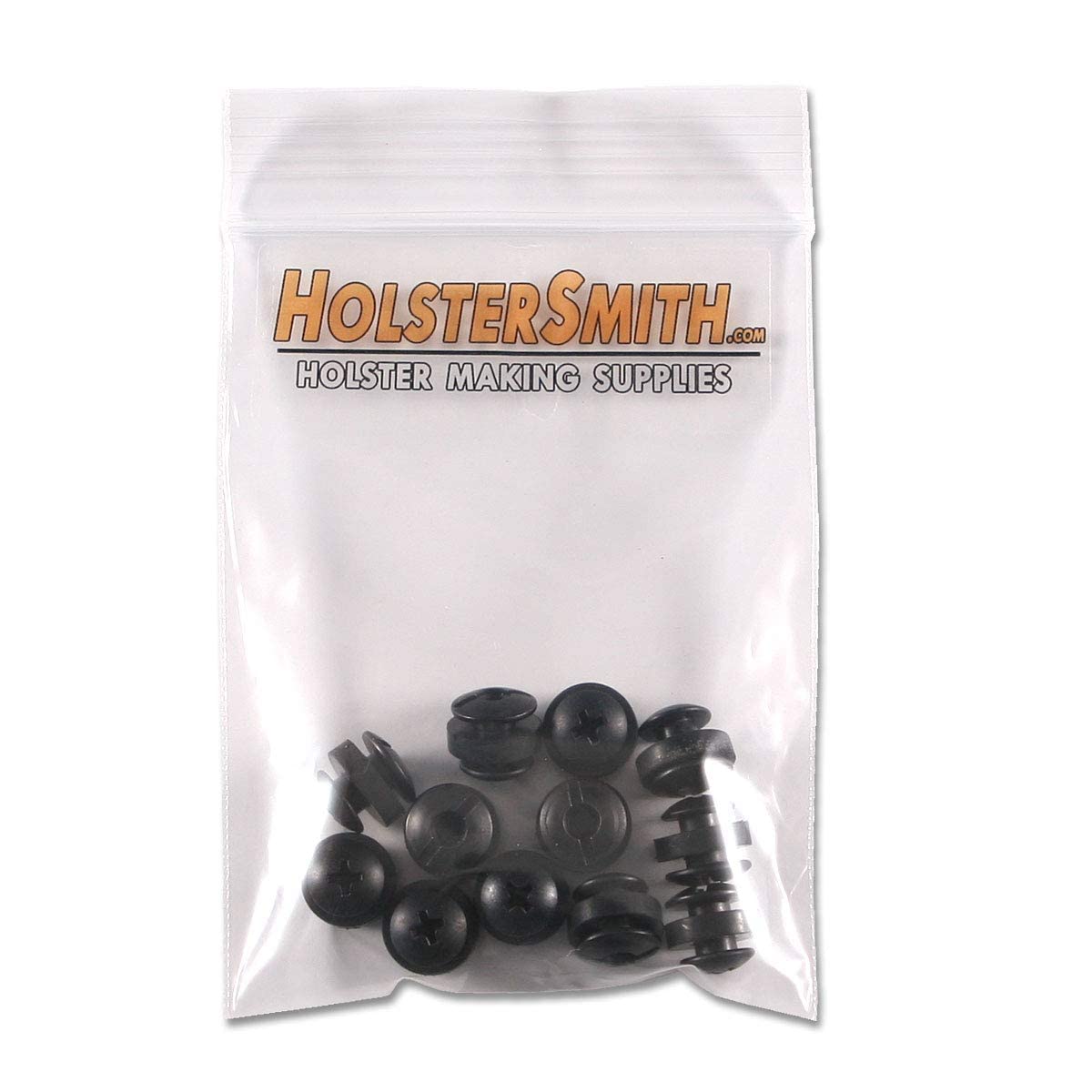HolsterSmith Holster Attachment Mounting Assembly β (12 Pack) - (1/4 Chicago Slotted Binding Post + 1/4 Truss Head Screw + 1/8 EPDM Washer) - for DIY KYDEX Holster Belt Clips & More
