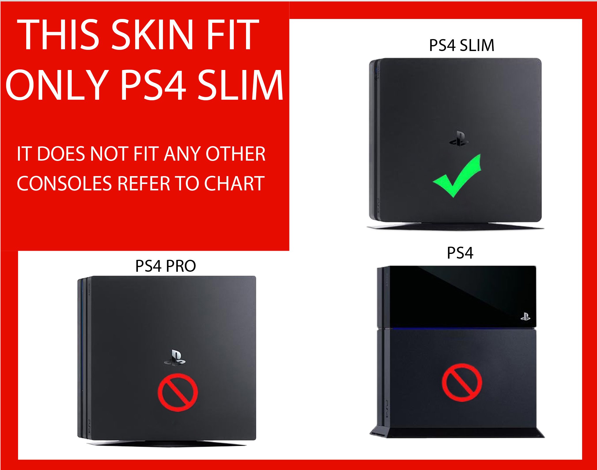 ZOOMHITSKINS Compatible with PS4 Slim Skin, White Shark Attack Ocean Jaws Megalodon, Durable & Fit, 3M Vinyl, Made in The USA