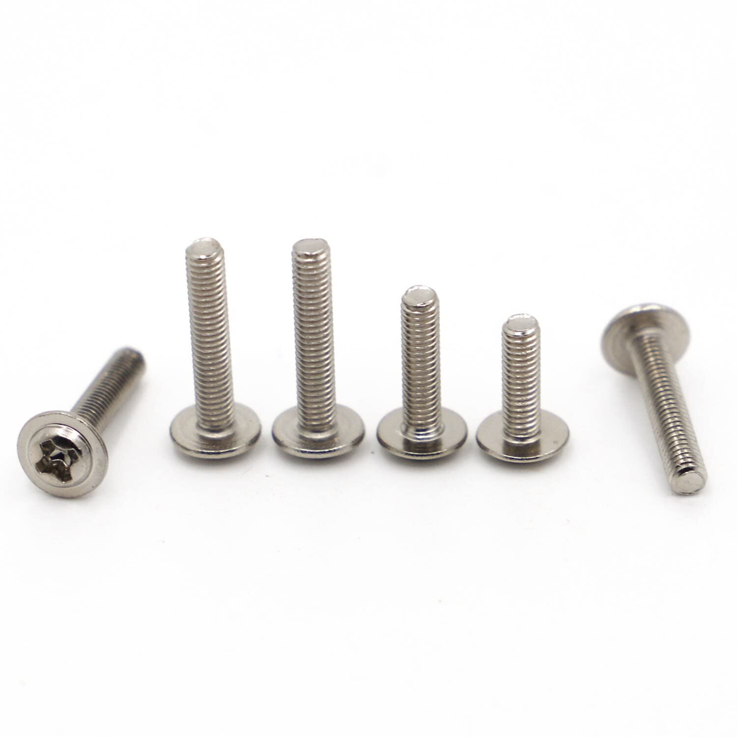 Wood Screw M2 M2.5 M3 M4 M5 Nickel Plating Pan Head Cross Recessed Screws for Computer Floppy DVD ROM Motherboard (Length : 8mm, Size : M2.5 50pcs)