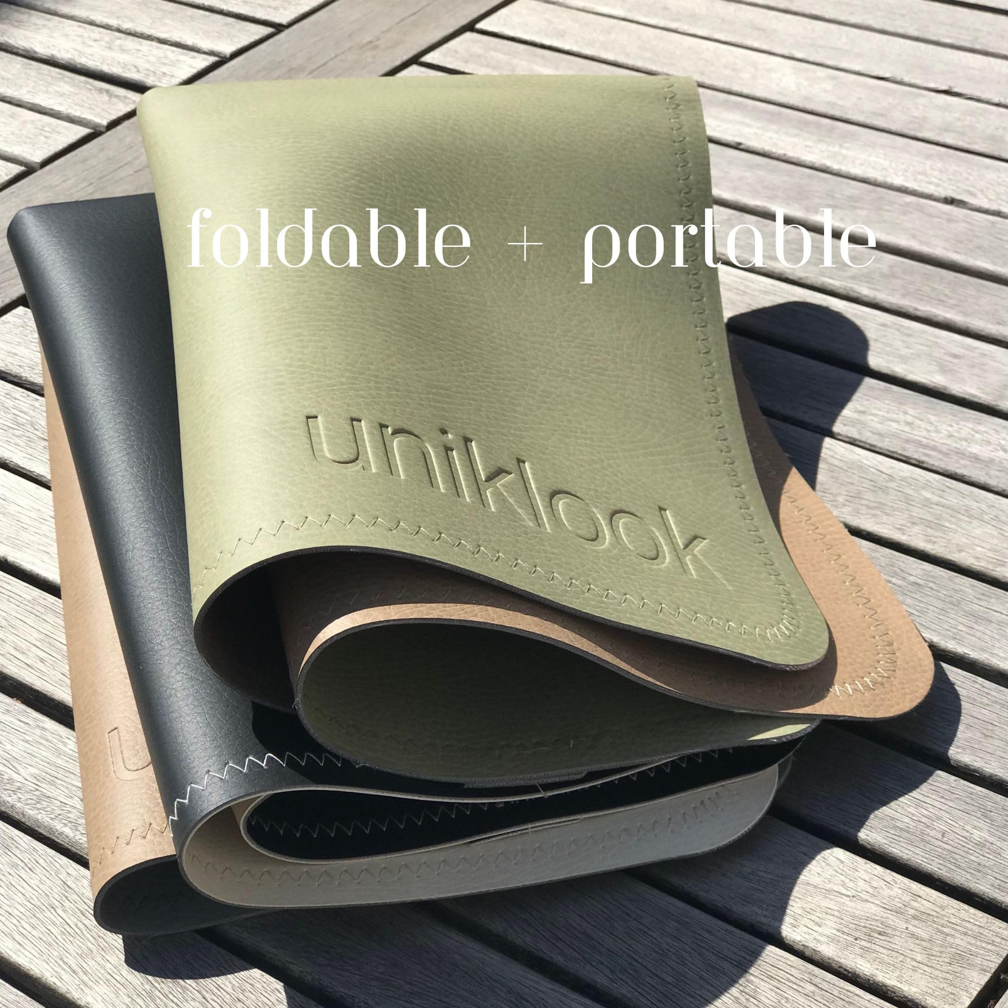 Uniklook Leather Portable Changing Pad for Baby- Vegan Leather Drop Cloth - Travel Baby Changing Mat - Baby Changing mat - Multipurpose Portable diaper change mat waterproof Large 16"x30"