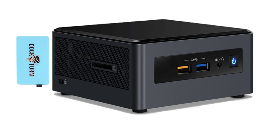 NUC BOX8I3CYSN2 Home & Business Mini Desktop (Intel i3-8121U 2-Core, 4GB RAM, 256GB PCIe SSD + 1TB HDD (2.5), AMD Radeon 540, WiFi, Bluetooth, 4xUSB 3.1, 2xHDMI, SD Card, Win 11 Home) with Hub
