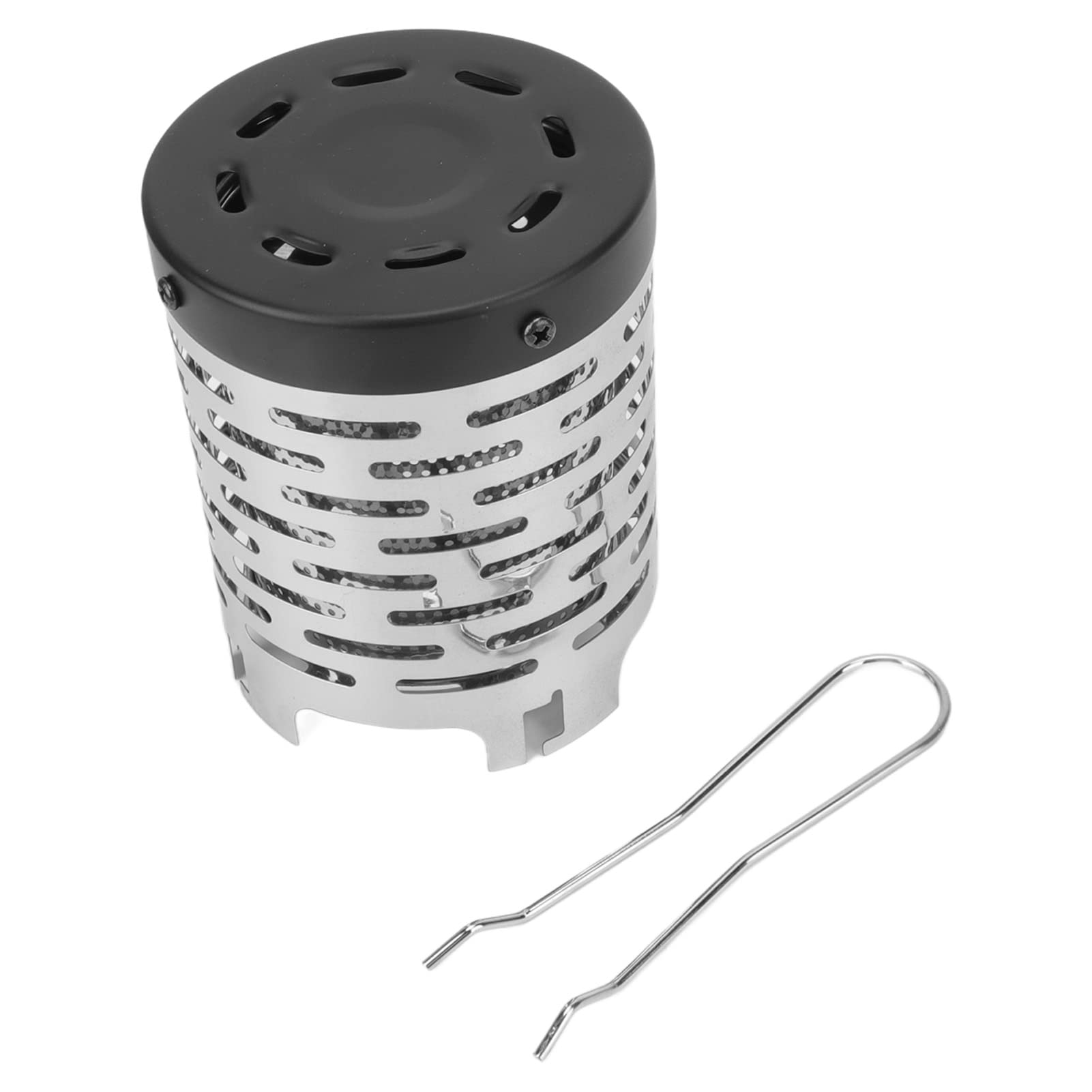 Fdit Camping Mini Heater, Camping Heating Stove Cover Portable Stainless Steel Camping Stove Accessories for Outdoor Winter Fall