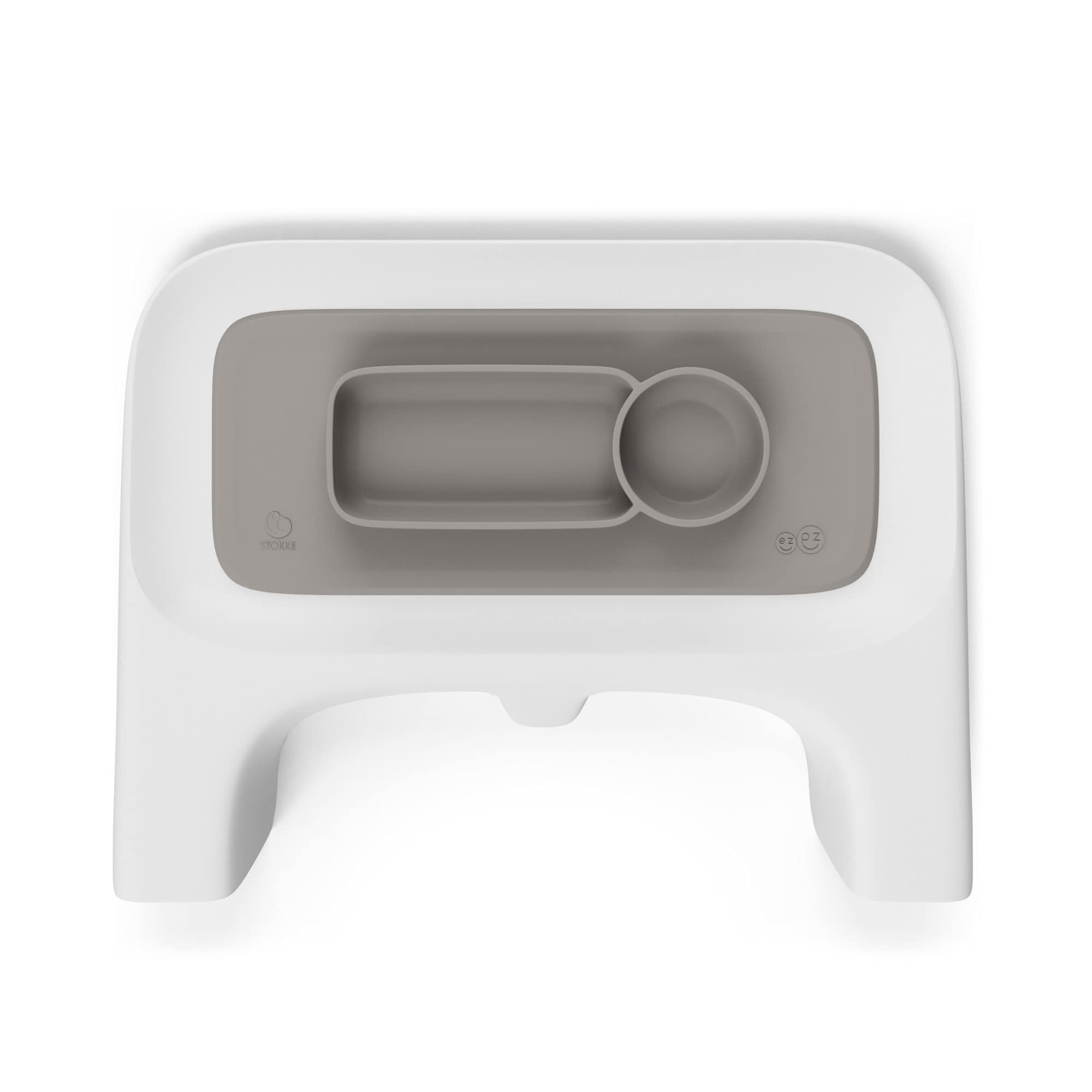 ezpz by Stokke Placemat for Clikk Tray, Grey - Perfectly Fits Stokke Clikk High Chair Tray - Helps Prevent Messy Mealtimes - Durable, Convenient, Dishwasher & Microwave Safe - 100% Silicone