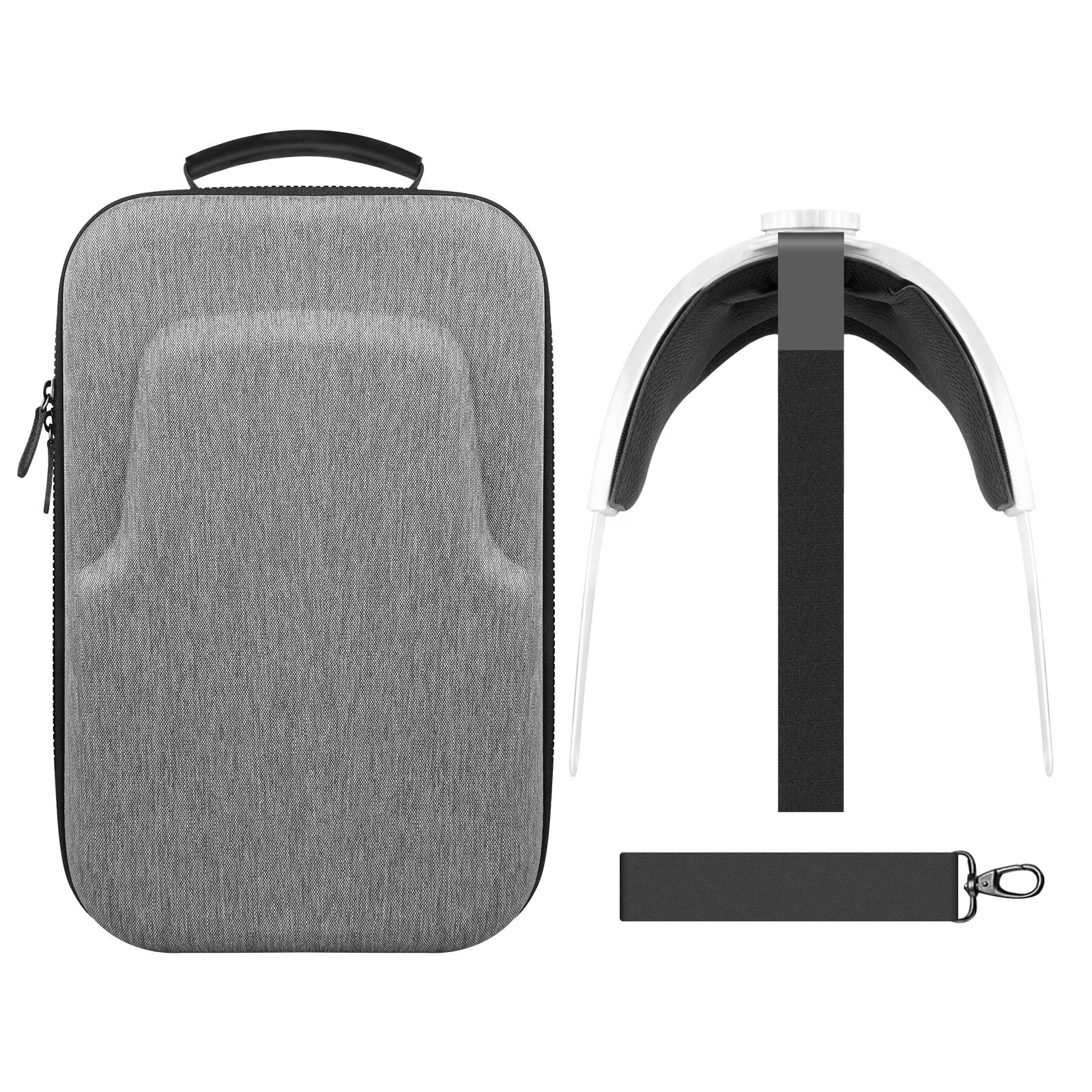 Esimen All-in-one K3 Head Elite Strap for Oculus Quest 2 with Carrying Case Accessories Set,Comfort Foam Pad Strap, Enhanced Comfort and Playtime in VR(Gray)