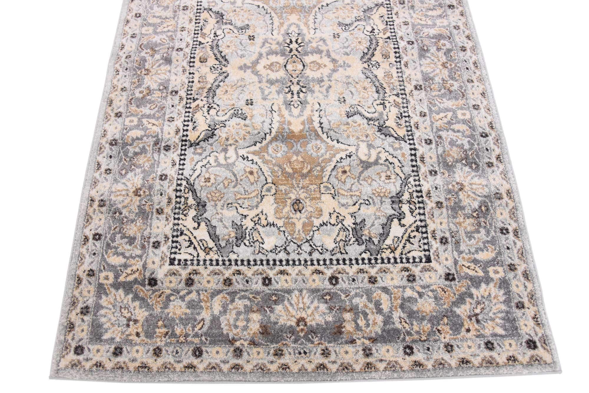 Unique Loom Tradition Collection Classic Southwestern Casual Design Area Rug (4' 0 x 6' 0 Rectangular, Gray/ Ivory)