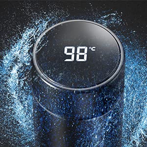 F.A.M.E LED Display Temperature Controlled Stainless Steel Insulated Sports Water Bottle Iron Flask Tea Infuser (Gold)