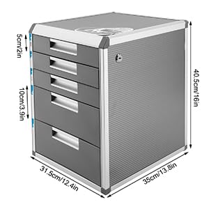 DDBESSIC File Cabinet, 5 Drawer Lateral Filing Cabinet with Lock Desk Cabinet Storage Home Office Lockable Desk Storage Organizer with Drawers