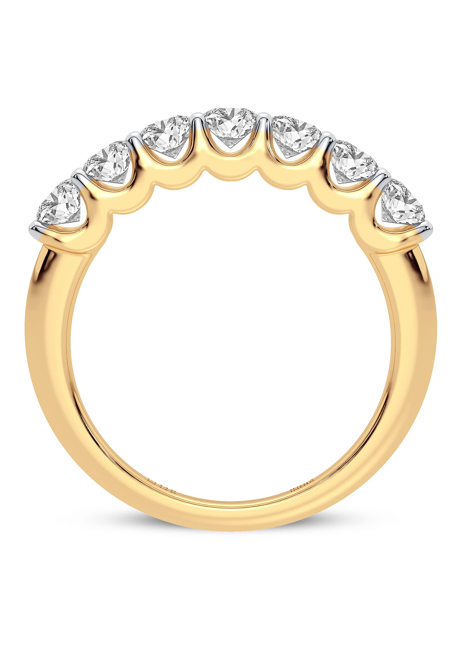 Femme Luxe 14K Gold 1.40 carat Lab-Grown Brilliant Diamond Eternity Band Ring for Women, Gift Ready Packaging (14K Yellow Gold)