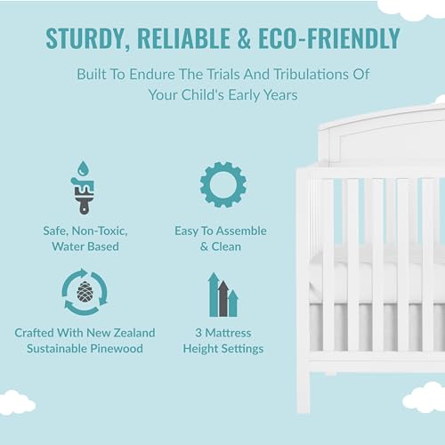 Dream On Me Storybrooke 5 in 1 Convertible Crib