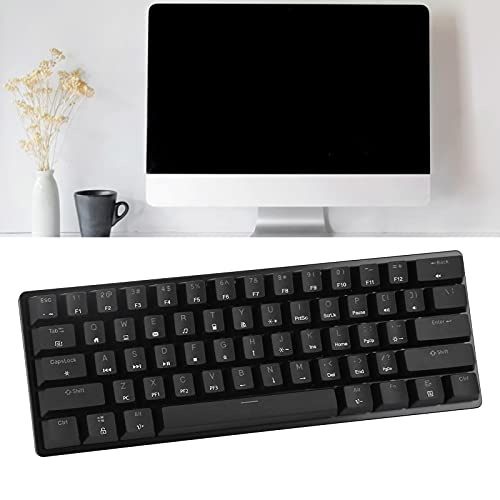Goshyda Mechanical Keyboard,Portable 61 Keys Gaming Keyboard Durable RGB Backlit Keyboard with FN Key Combination Function,for Laptop Desktop