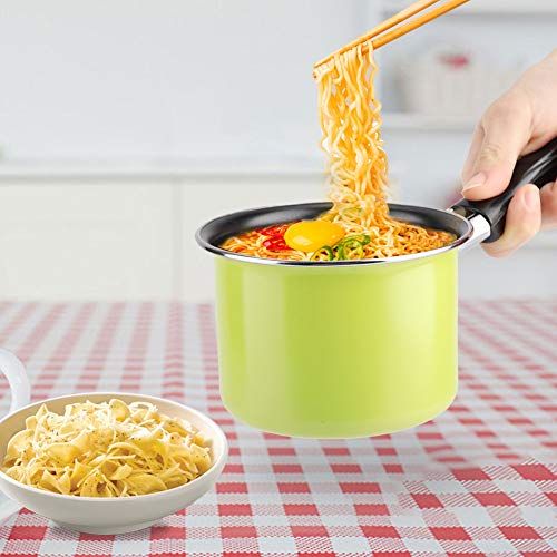 Non stick Stockpot Practical Convenient Soup Pot Saucepan Mini Colorful Milk Pot Saucepans (green)