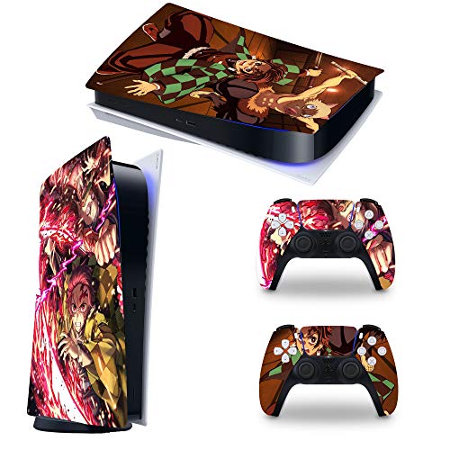Evil 's Slayer PS5 Digital Edition Whole Body Vinyl Skin Sticker Decal Cover for Playstation 5 Digital Edition System Console and Controllers