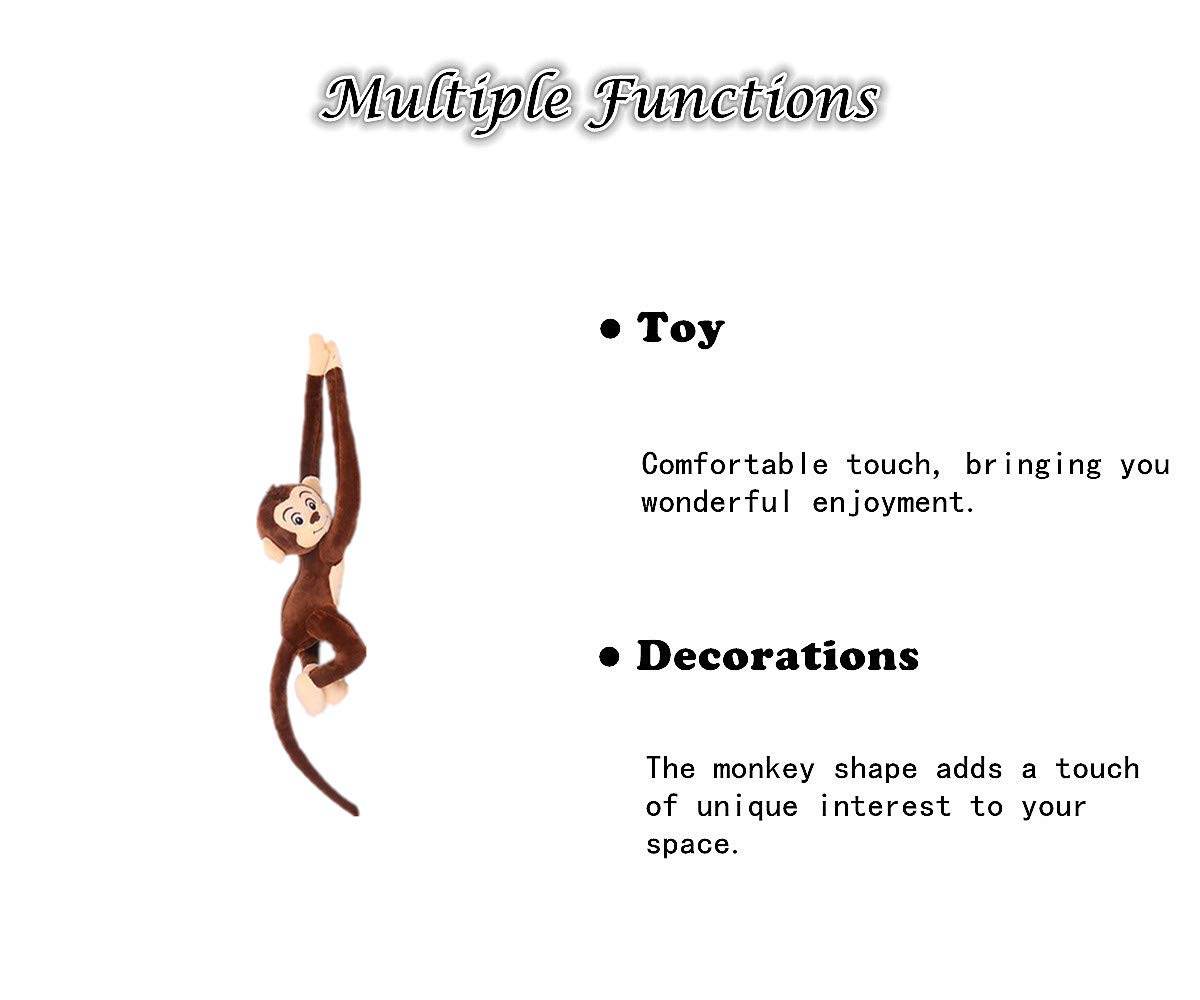 zhidiloveyou Hanging Stuffed Animals of Monkey for Kids and Adults (27inches)
