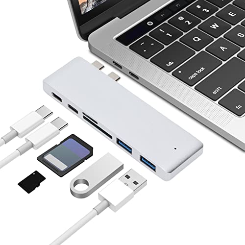 USB C Adapter, Docking Hub Large Scale Expansion Durable Material Simultaneous Connection Super Data Transmission for Data Transmission