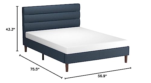 ZINUS Kiernan Upholstered Platform Bed Frame / Mattress Foundation / Wood Slat Support / No Box Spring Needed / Easy Assembly, Full