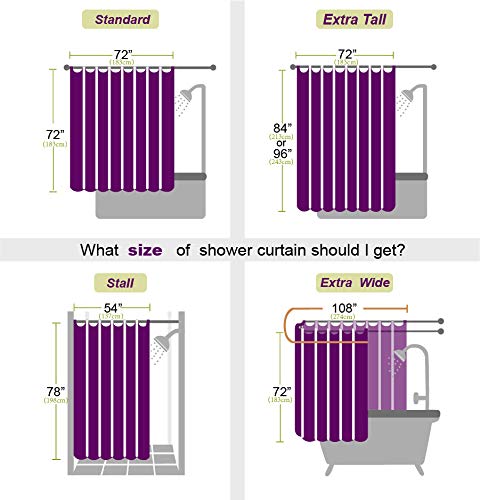 DOSLY IDÉES White Ruffle Fabric Shower Curtain for Bathroom,Mermaid Pattern,Farmhouse,Country Rustic,Cute,Washable and Waterproof,72x84 Inch Long