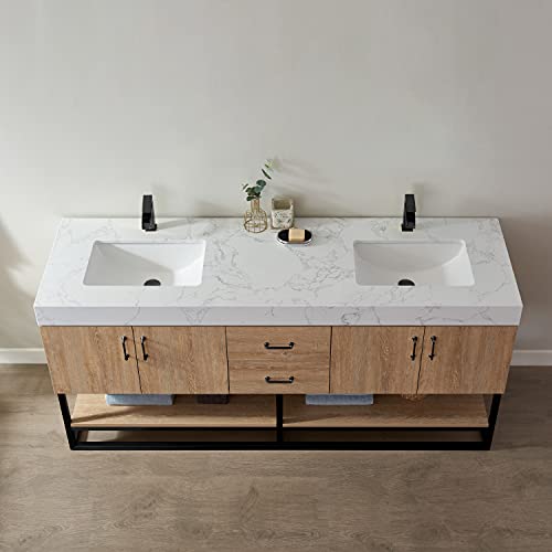 Vinnova 789072B-NO-GW-NM Alistair Bathroom Vanity, North American Oak Finish