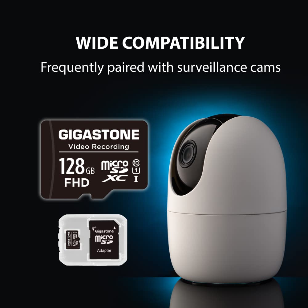 Gigastone 128GB 10-Pack Micro SD Card, 4K Video Pro, GoPro, Surveillance, Security Camera, Action Camera, Drone, 85MB/s MicroSDXC Memory Card UHS-I Class 10, with Adapter