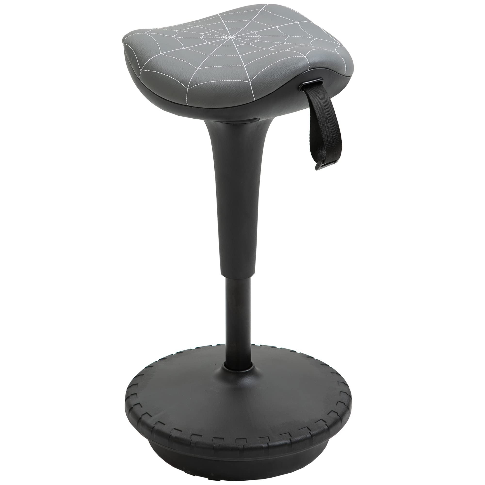 Vinsetto Lift Wobble Stool Standing Chair with 360Β° Swivel, Tilting Balance Chair with Adjustable Height and Saddle Seat for Active Learning Sitting, Grey