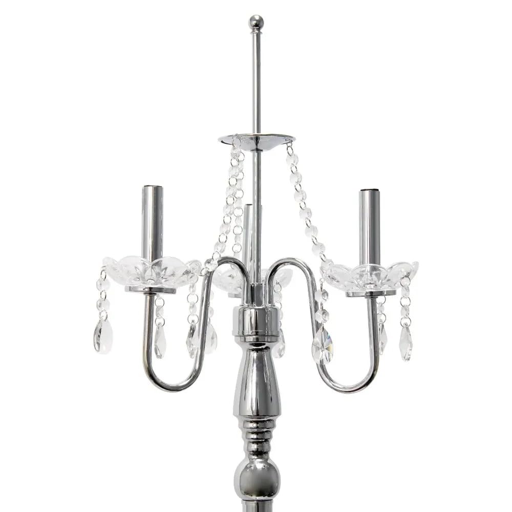 EAUSO Crystal Drop Floor Lamp,Elegant Designs Trendy Romantic Sheer Shade Floor Lamp With Hanging Crystals,create A Romantic Atmosphere In A Living Room Or Office,Great Fit For Any Room,fresh Decorati