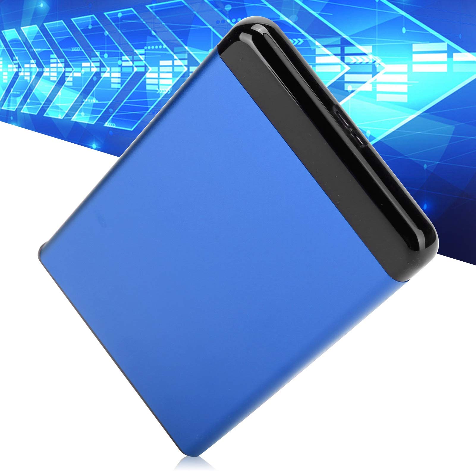 Wuqioei Portable 8TB External Hard Drive Portable HDD, Portable USB3.0 Floppy Drive 2.5 inch SSD/HDD SATA Disk Ultra-Thin Card Reader,Easy to Install,for Windows 10/7 / Vista/8 / XP/SE / 98(Blue)