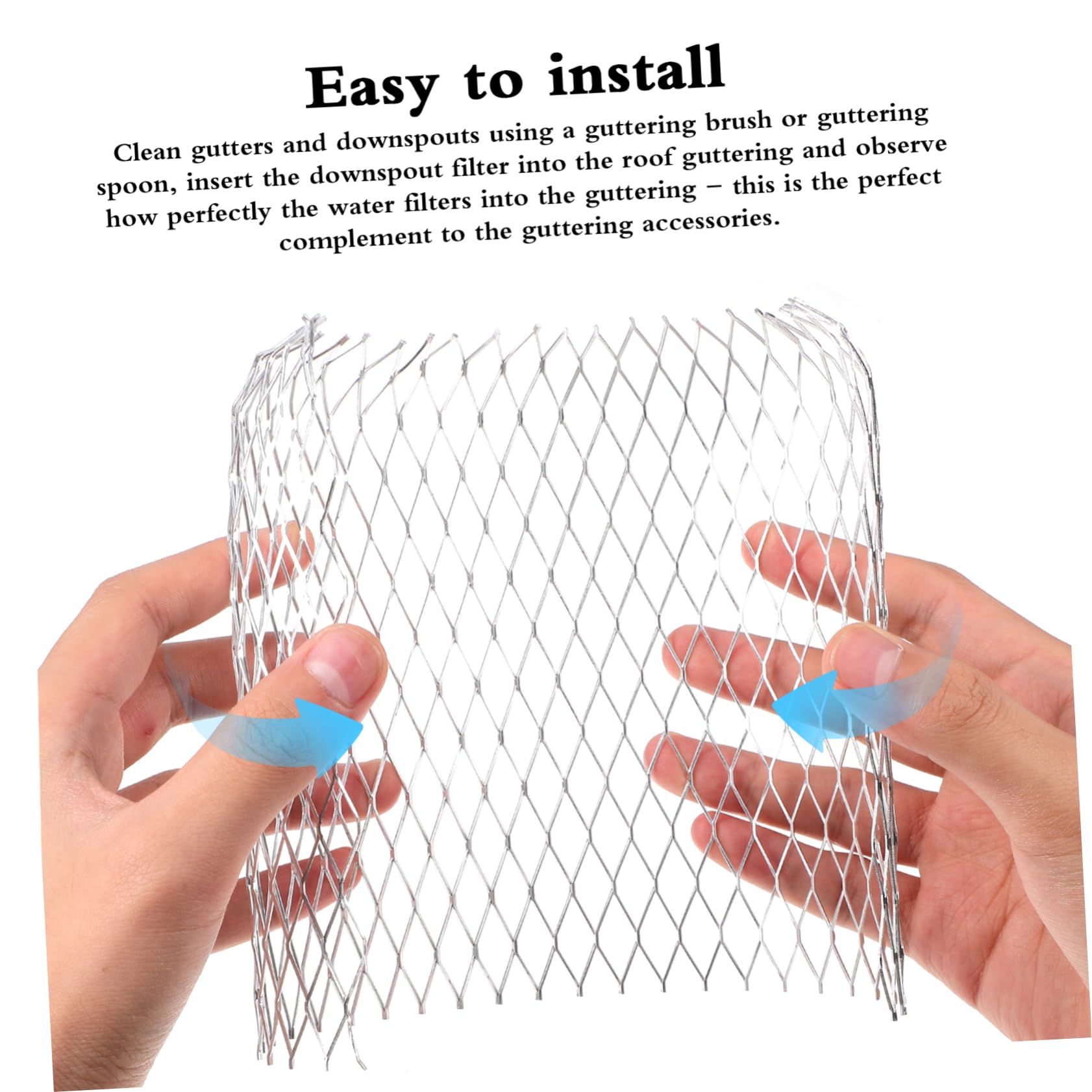 DOITOOL 6pcs 3 Sieve Strainer Mesh Strainer Downspout Strainer Downspout Mesh Filter Gutter Downspout Protectors Protection Leaf Guard Protective Grill Shield Aluminum Plate