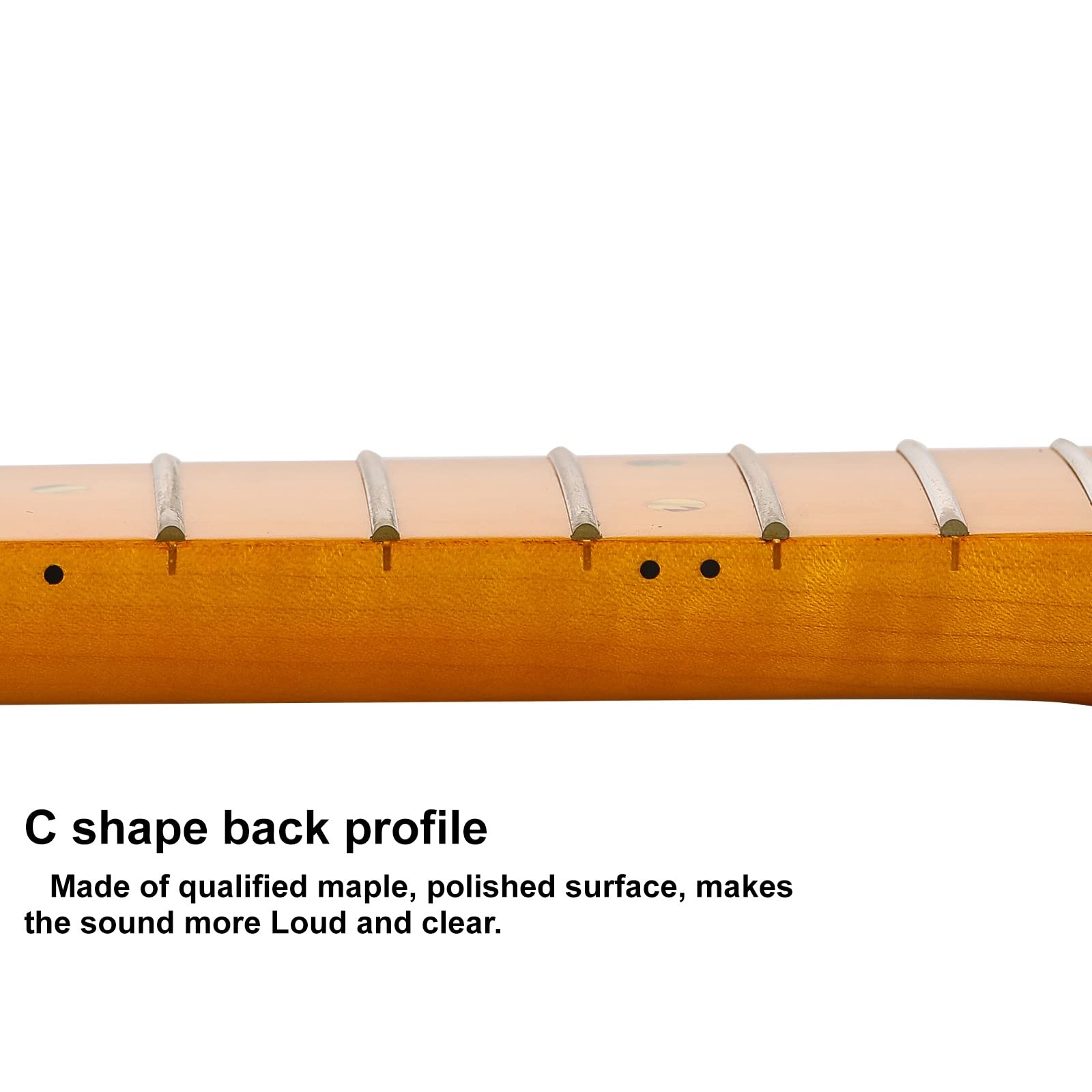 Guitar Neck 21 Fret Maple Fretboard Guitar Neck for ST Style Guitar DIY Parts Replacement