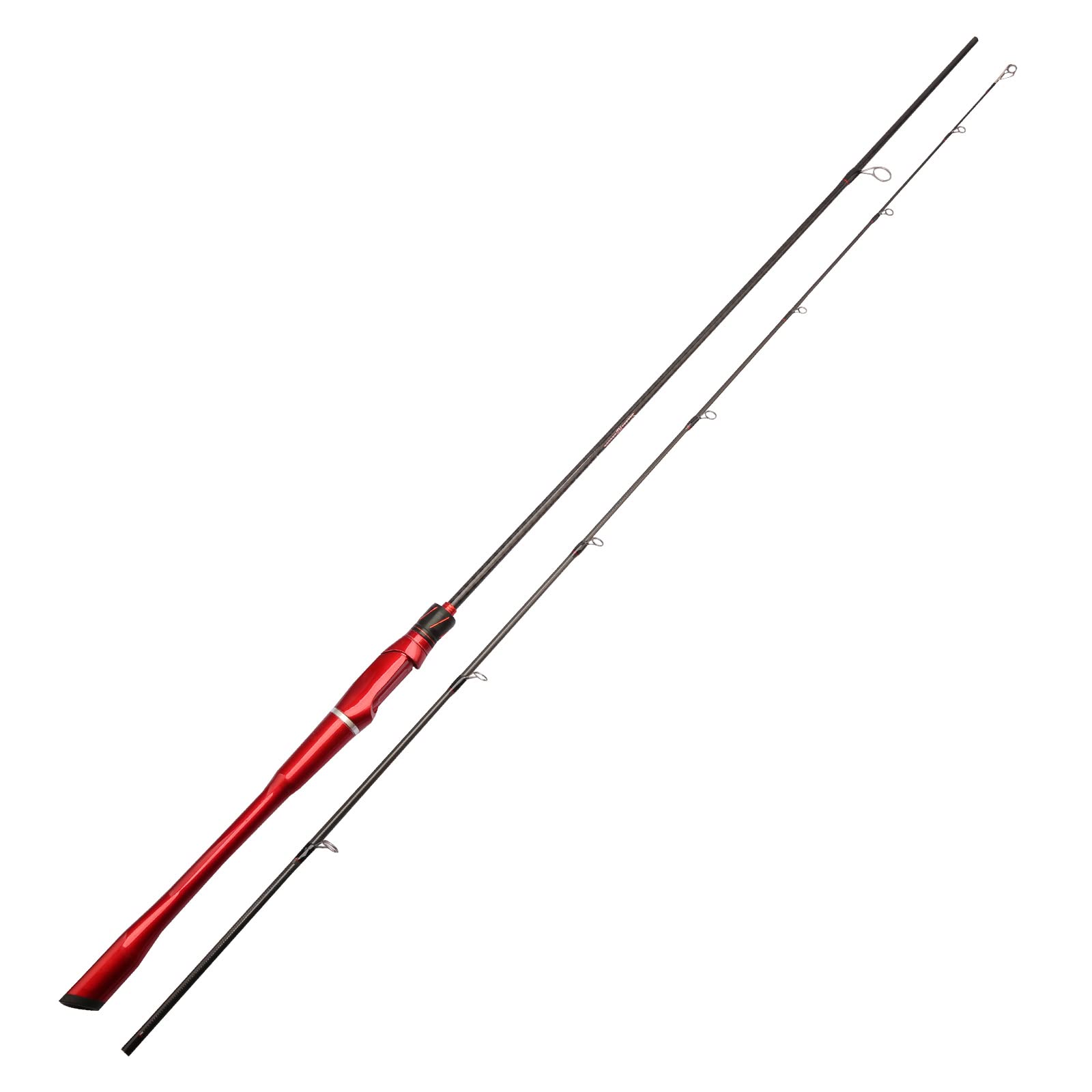 Fertilundant Spinning Fishing Rod, 6.9Ft Durable Combo Lightweight Sensitive Fishing Pole,2pcs Design Carbon Fiber UL Spining Seafishing Rod