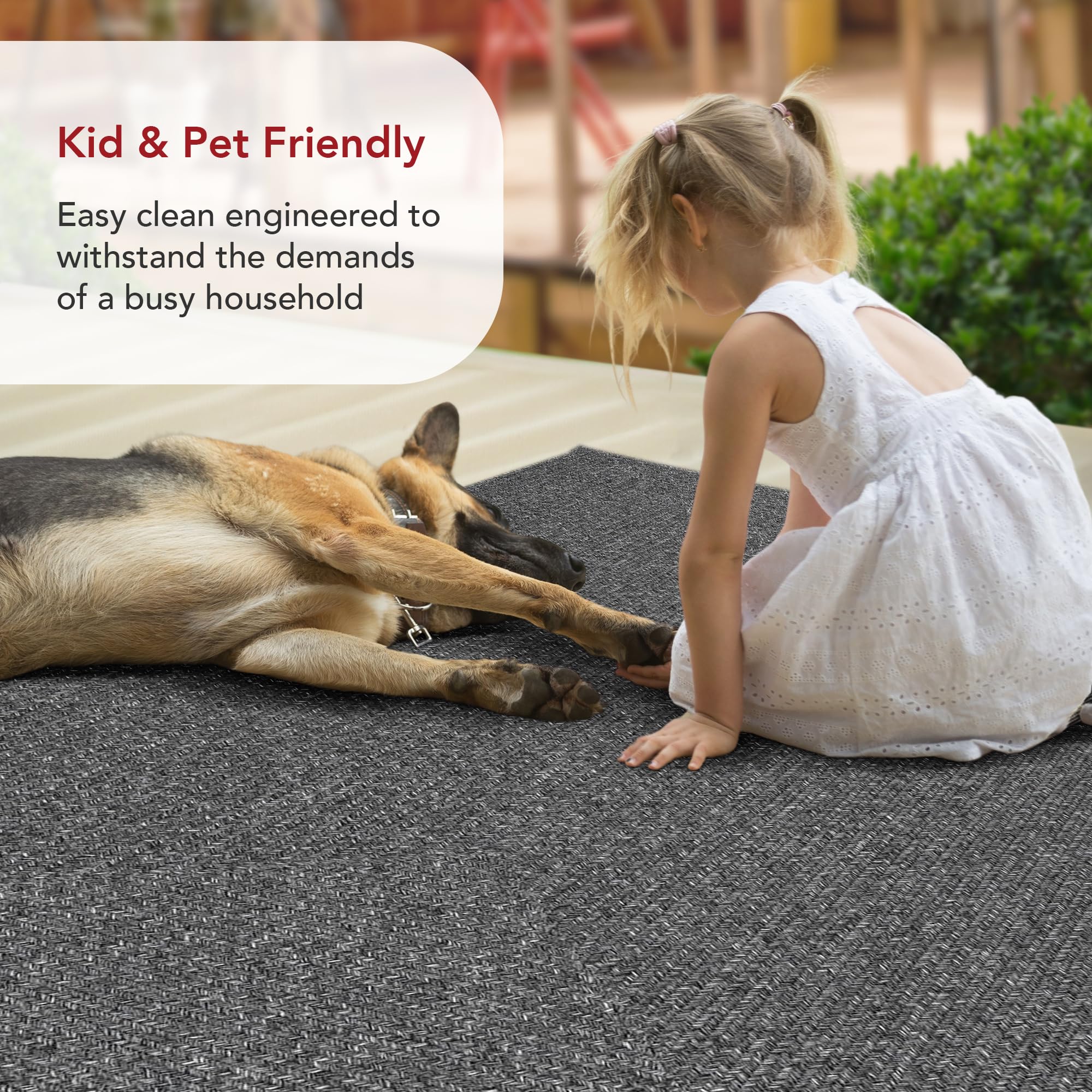 nuLOOM Braided Indoor/Outdoor Area Rug, 4' Round, Wynn Charcoal