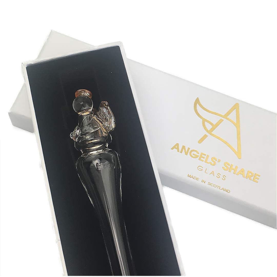 Glass Whiskey Water Dropper with a Glass Angel Top,Made in Scotland - Water Pipette for Scotch, Whiskey, Bourbon Gift, Whiskey Bar Accessory by Angels Share Glass
