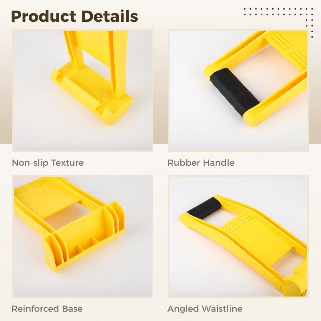 Homaisson 2 Pcs Plasterboard Carriers, Plastic Drywall Carrying Handles, Panel Carrier Tool with 80KG Load-Bearing Capacity, Non-slip Plywood Lifting Tools