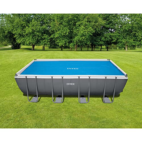 INTEX 28016E Solar Pool Cover: For 18ft Rectangular Frame Pools β Insulates Pool Water β Reduces Water Evaporation and Chemical Consumption β Keeps Debris Out