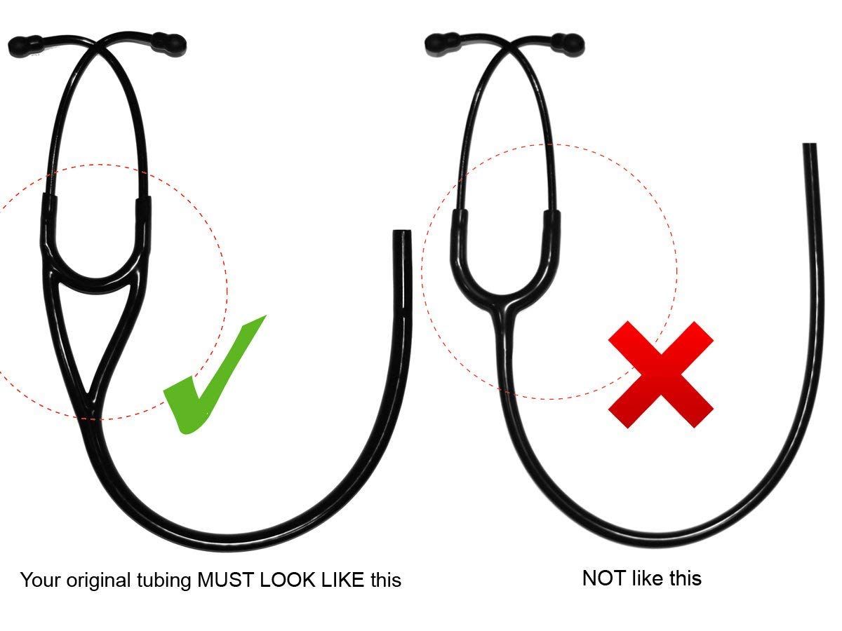Replacement Tube by Reliance Medical fits Littmann® Cardiology IV® Stethoscope - Cardiology 4® (All Black)