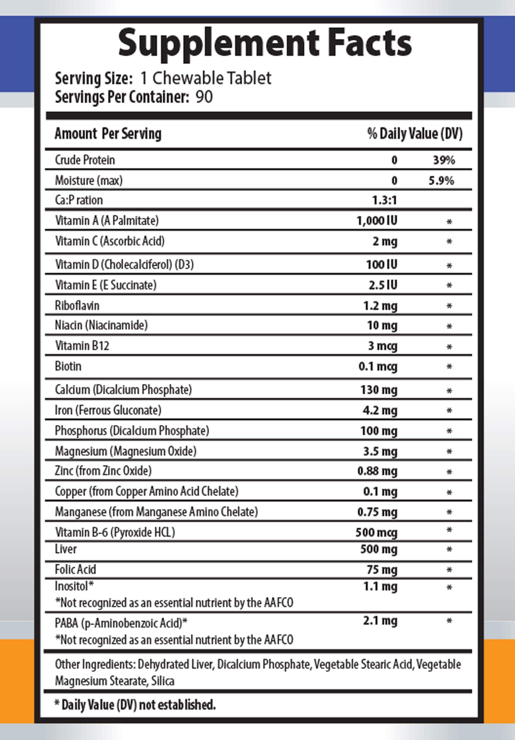 Vitamins for Dogs Joints - Ultra Vitamins for Pets - Dogs and Cats - Powerful Minerals - Dog Vitamin e Supplement - 2 Bottle (180 Chews)